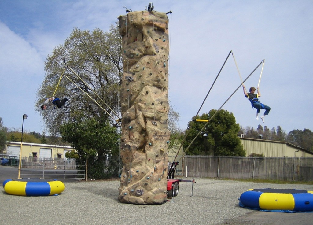 Mobile Rock Climbing Wall, Bungee Trampolines, High Ropes Course ...